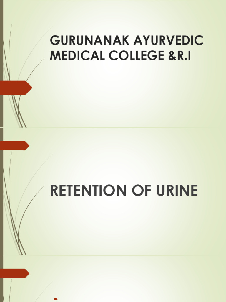 25 - Urine Retention by Neha | PDF | Urination | Urinary Incontinence