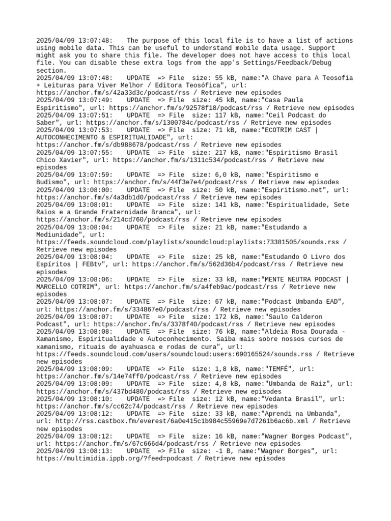 Mobile Data Tracking Log | PDF