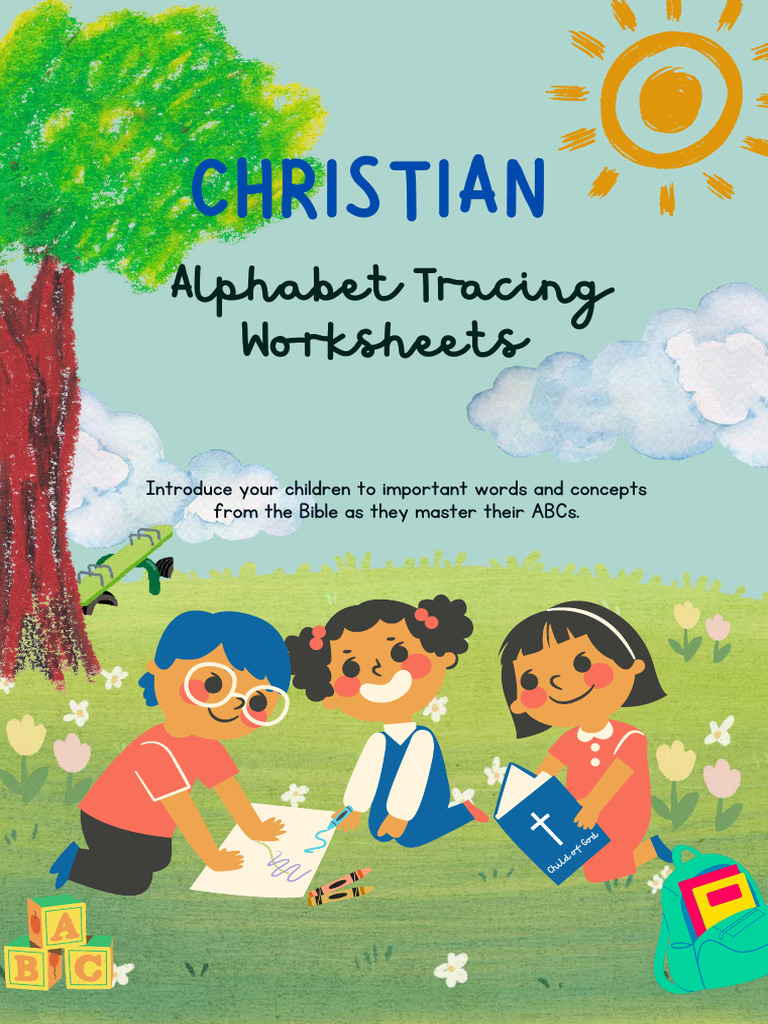 Christian alphabet letter tracing worksheet | PDF | Religious Belief ...