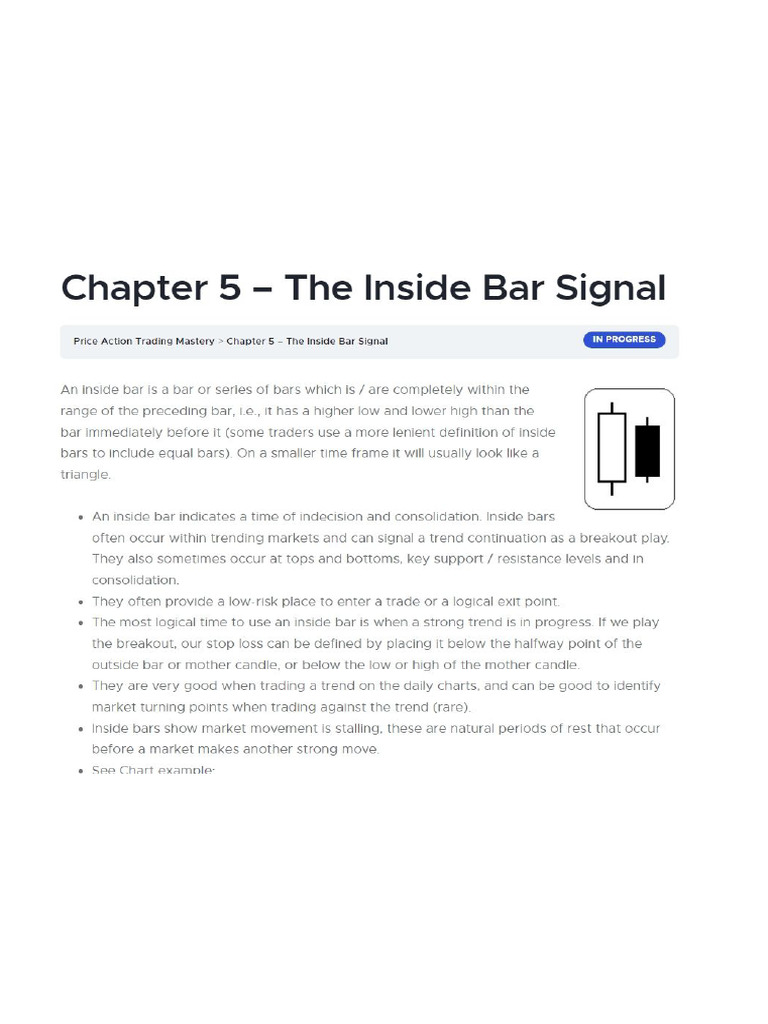 Inside Bar Chapter | PDF