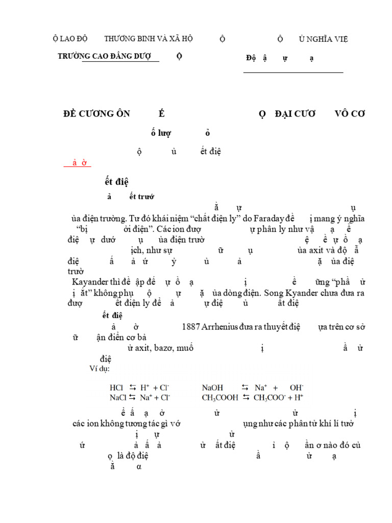 ĐA - Môn Hoa Dai Cuong Vo Co - Hoa Hoc | PDF