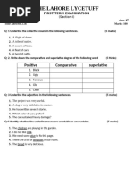 Ieo Sample Paper Class-5 2025-26 | PDF | Verb | English Language