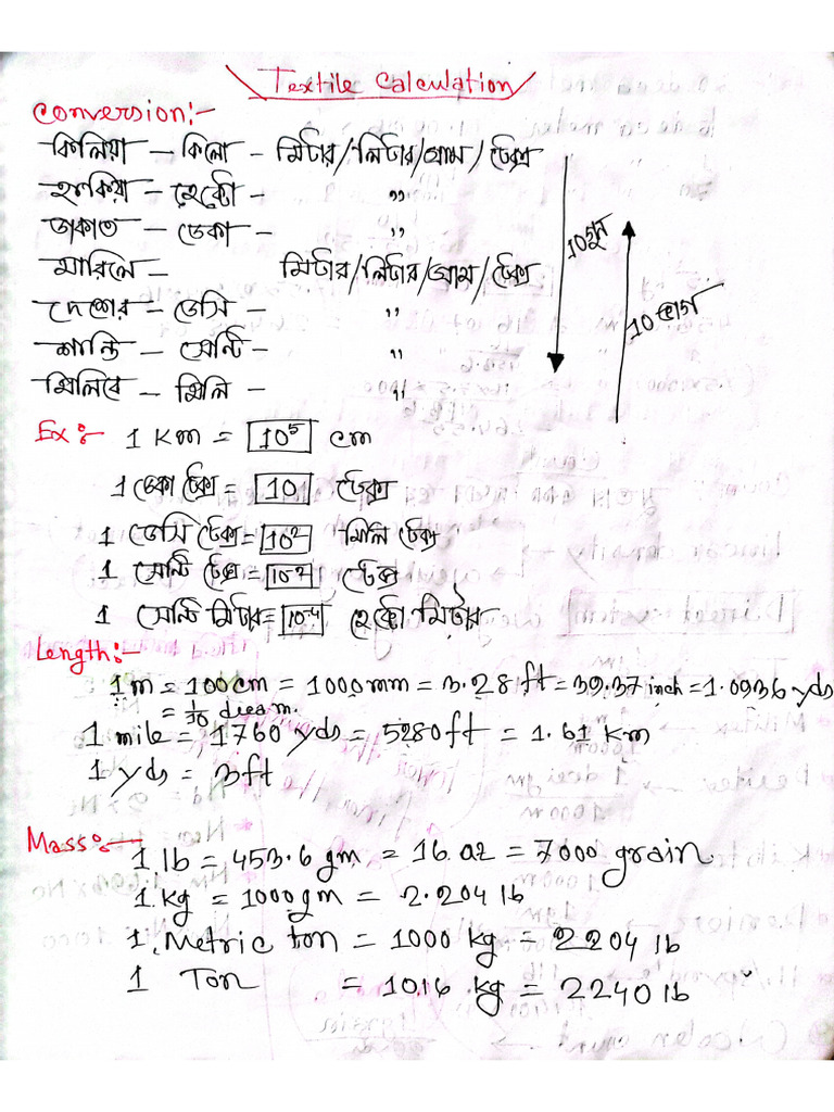 Textile Calculation | PDF