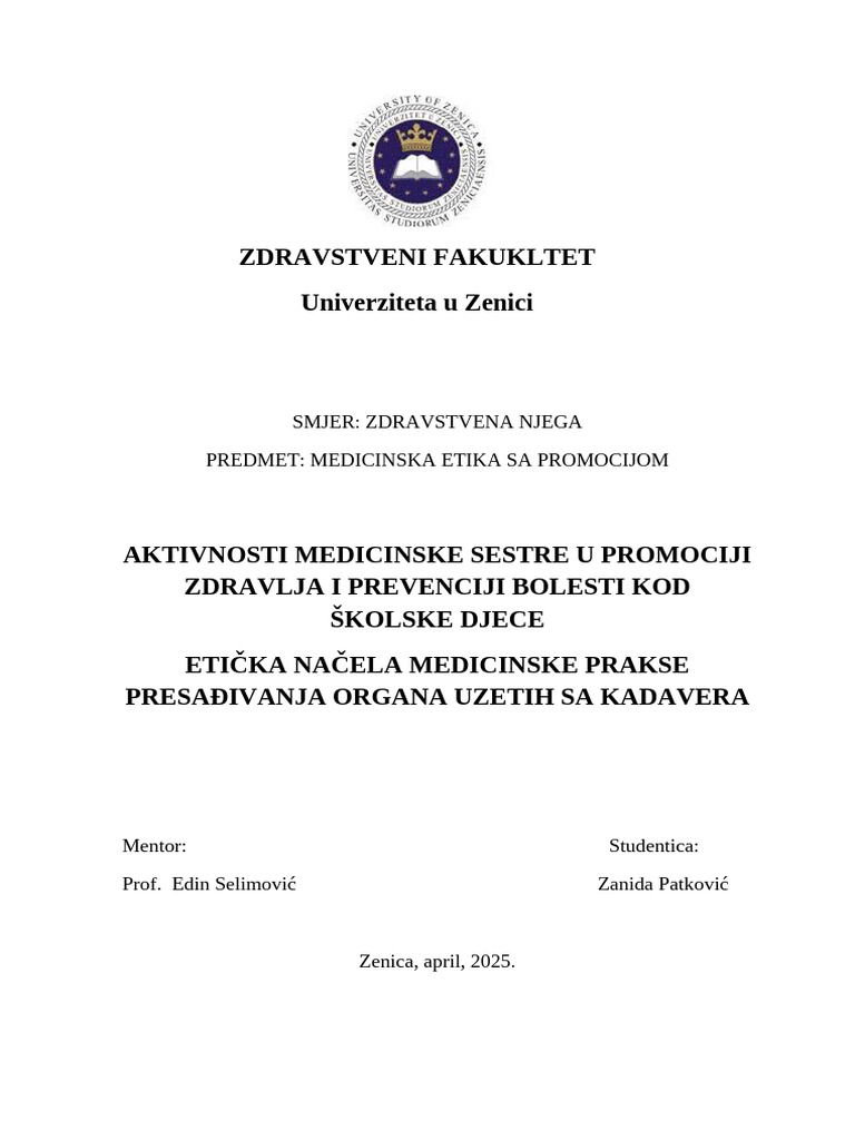 Seminarski Zanida Patković | PDF