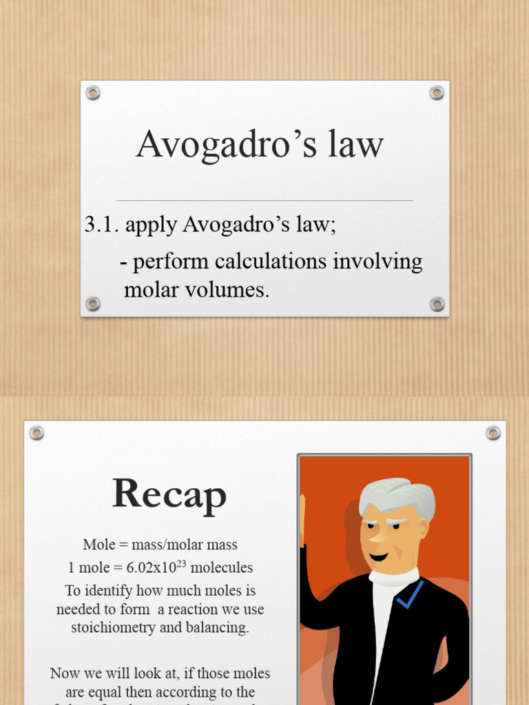 AVOGADRO'S LAW (FourthForm) | PDF