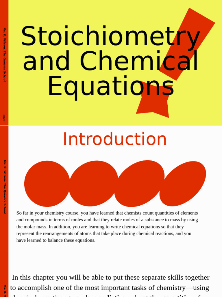 Stoichiometry and Equations | PDF | Stoichiometry | Chemistry