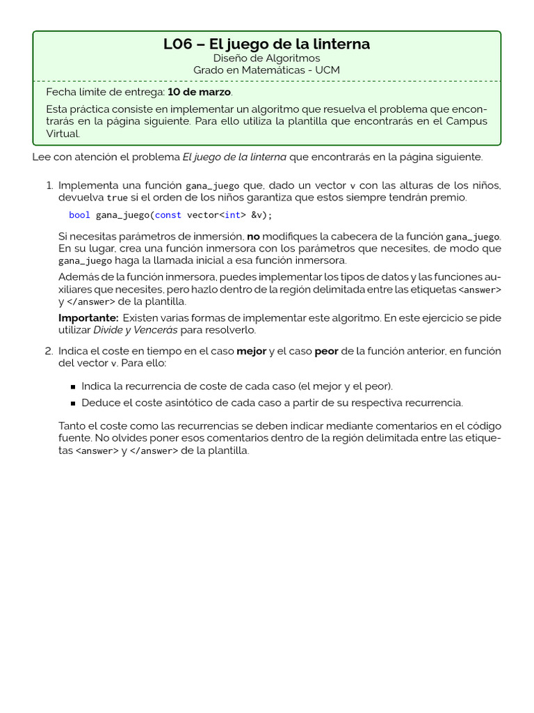 Juego Linterna | PDF | Algoritmos