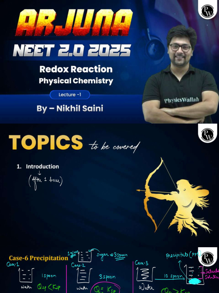 Redox Reaction 01 _ Class Notes __ Arjuna NEET 2.0 2025 | PDF