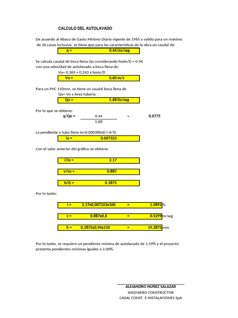 Verificacion Autolavado M Redlich | PDF