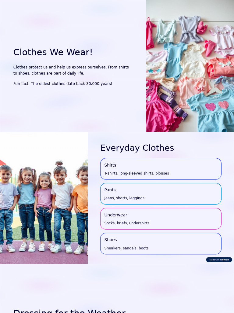 Clothes We Wear | PDF