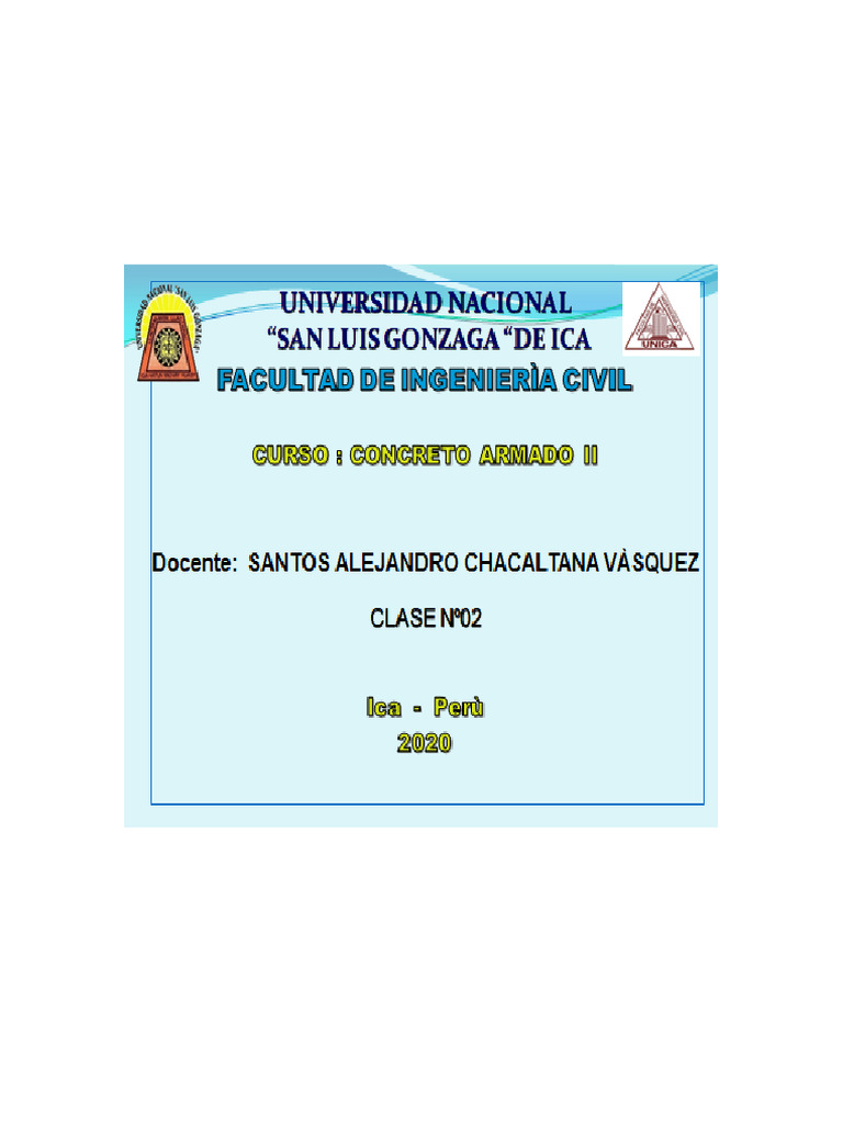 Clase N°02 Concreto Armado Ii | PDF