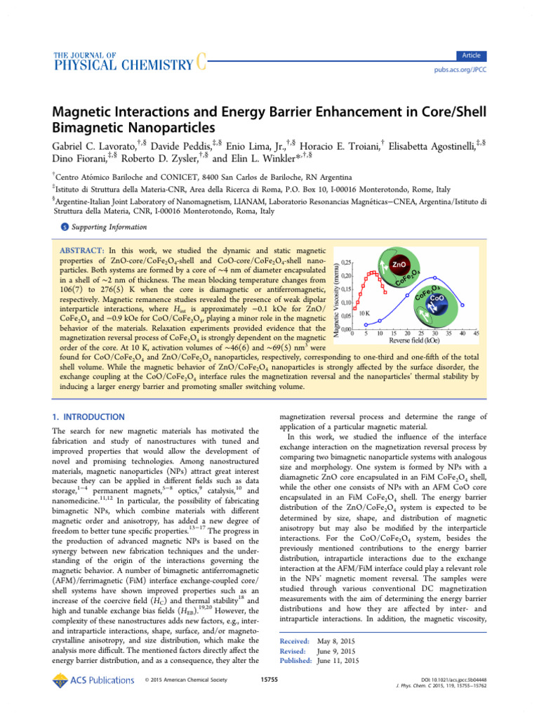 Magnetic Interactions and Energy Barrier Enhancement in Core Shell ...
