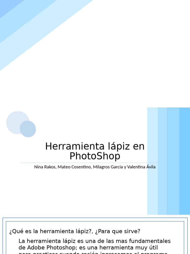 Uso de la herramienta lápiz en Photoshop | PDF