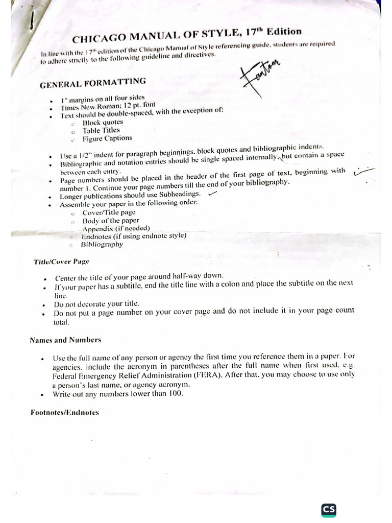 Chicago 17th Edition | PDF