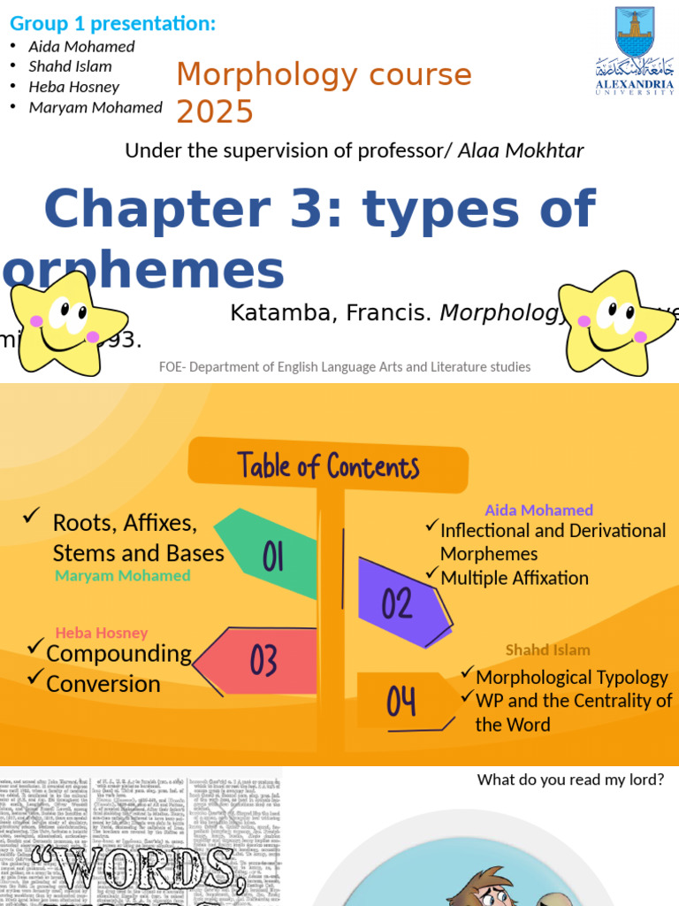 G1 Morphology Presentation | PDF | Word | Morphology (Linguistics)