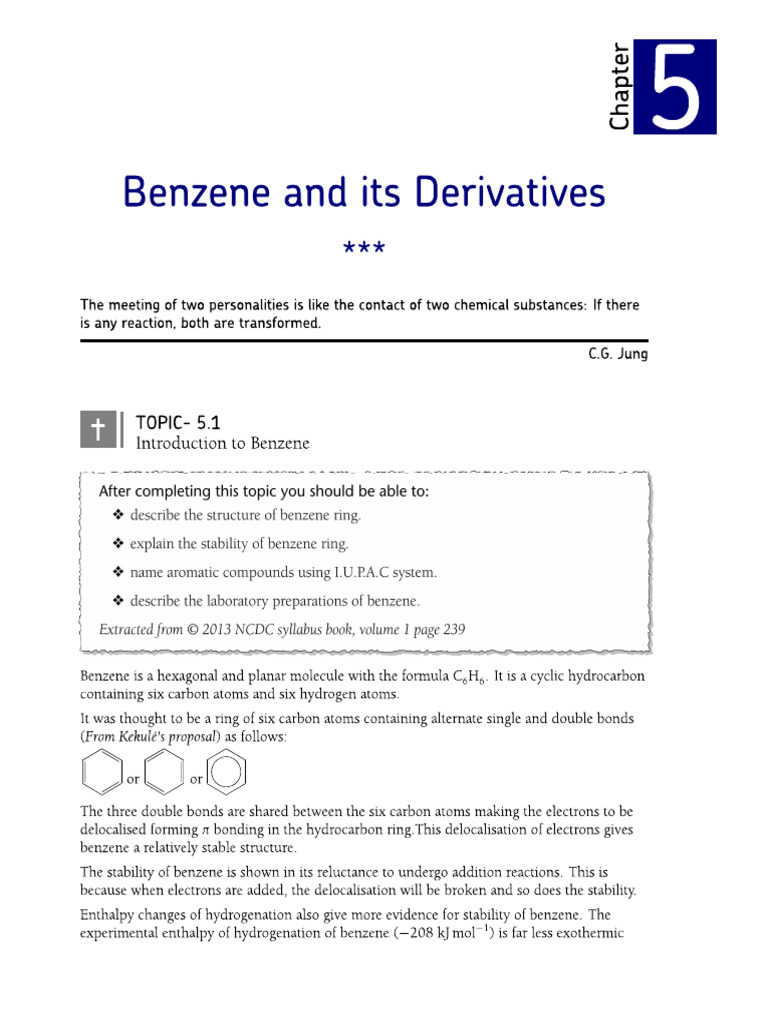 Benzene and Its Derivatives | PDF