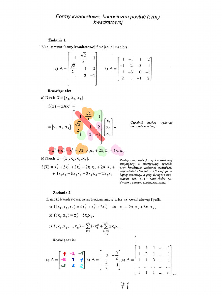 Wzory kwadratowe i delta w matematyce | PDF