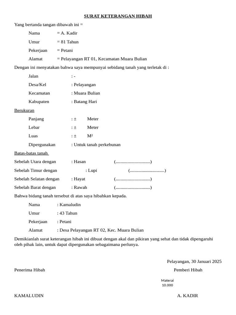 SURAT KETERANGAN HIBAH_052041 | PDF