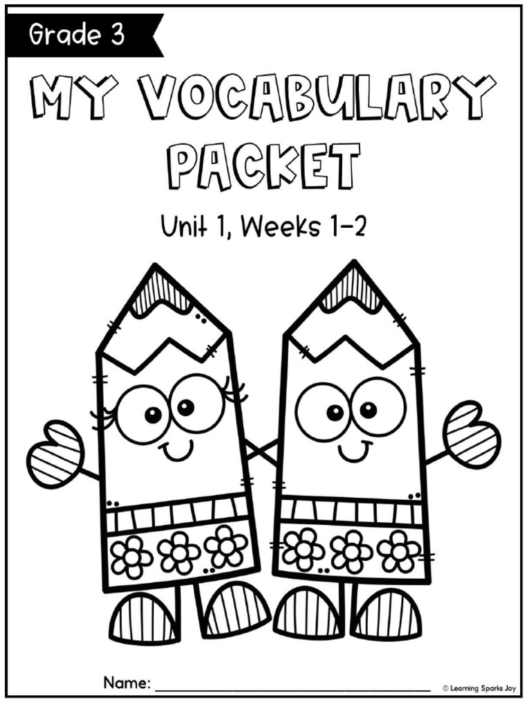 Wonders3rdGradeVocabularyFREEBIEUnit1Weeks12SAMPLER 1 | PDF