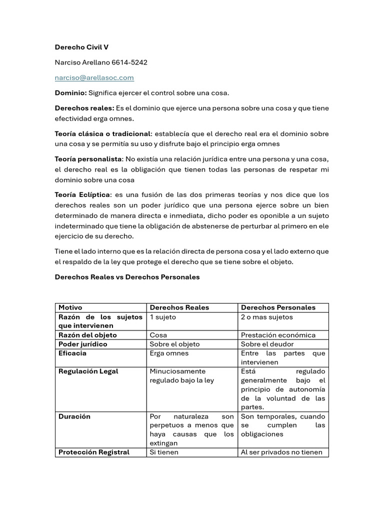 Derecho Chivil V | PDF | Posesión (Ley) | Propiedad