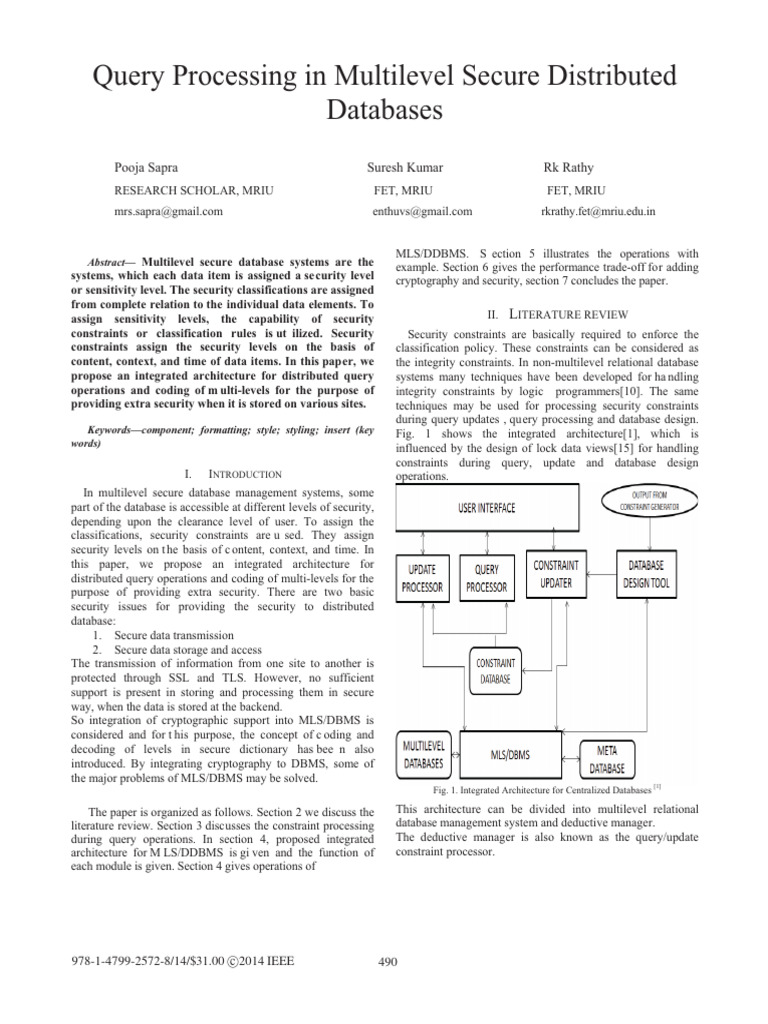 Query Processing | PDF