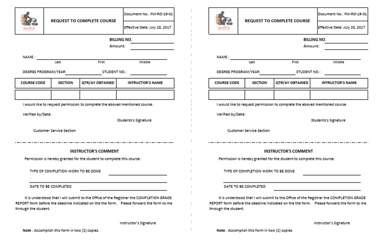 Yu - Jestin-Request To Complete Form | PDF