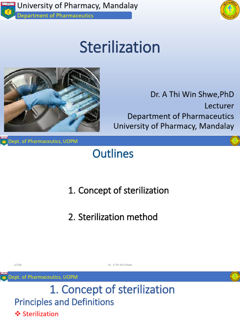 Sterilization Methods in Pharmaceutics | PDF | Sterilization (Microbiology) | Microorganism