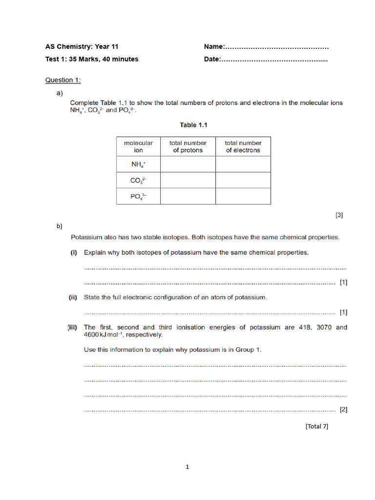 Test Chapter 1 and 2 | PDF