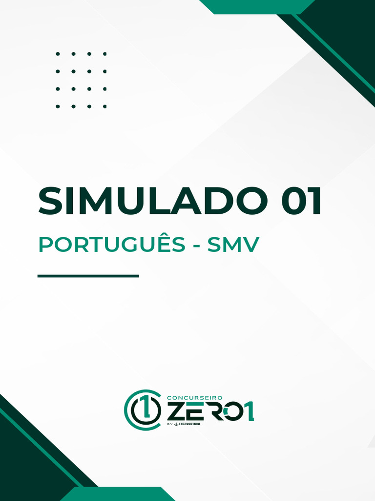 Simulado 01 - SMV | PDF | Futebol | Linguística