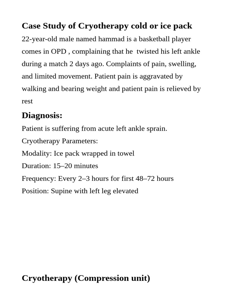 CRYOTHERAPY | PDF
