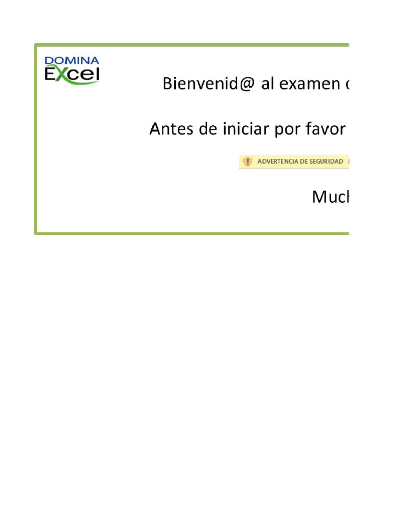 Prueba Diagnostico Excel | PDF | Porcentaje