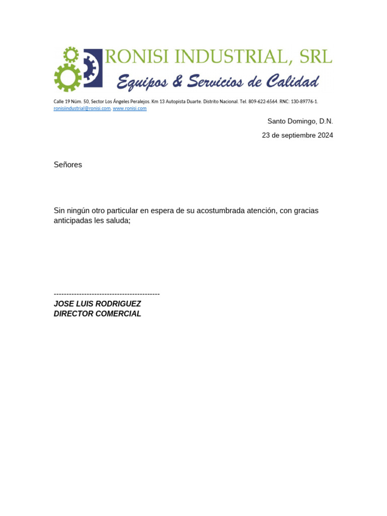 Carta timbrada modelo | PDF