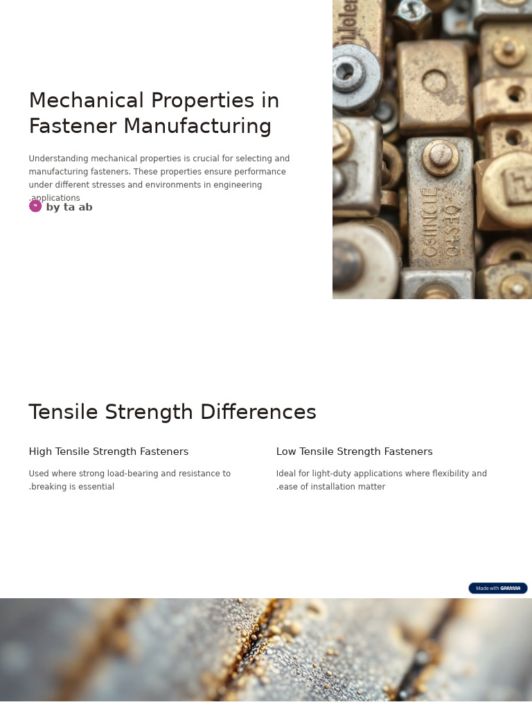 Mechanical Properties in Fastener Manufacturing | PDF | Strength Of ...