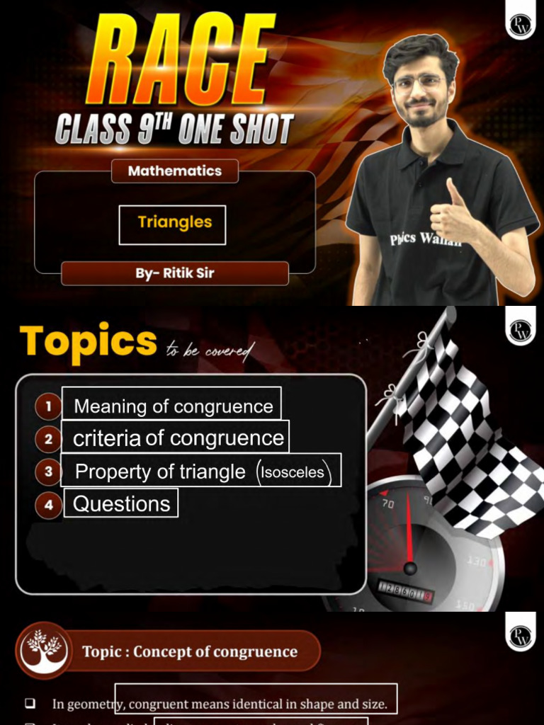 Triangles - Class Notes - Race 2025 | PDF