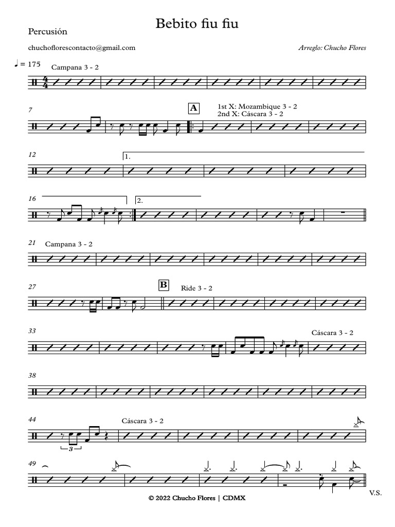 Bebito Percusion Pdf