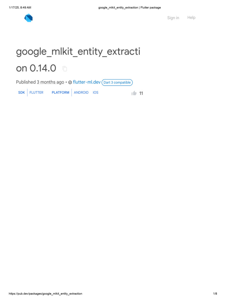 google_mlkit_entity_extraction _ Flutter package | PDF | Ios | Software ... google_mlkit_entity_extraction _ Flutter package | PDF | Ios | Software ...
