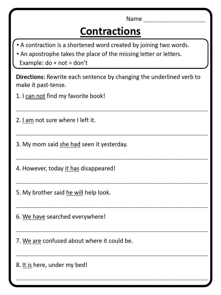 Contractions: Directions | PDF | Lexical Semantics | Lexicology