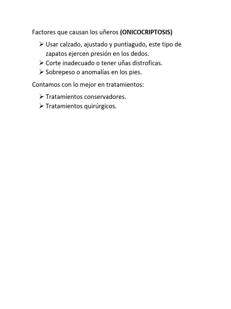 Factores Que Causan Los Uñeros | PDF