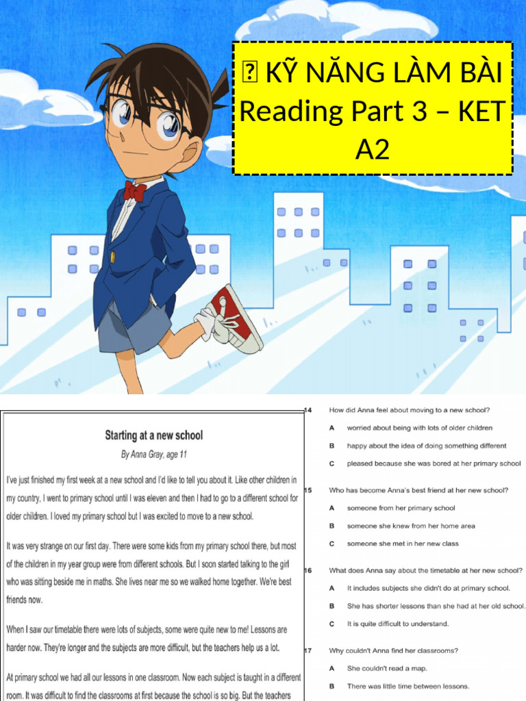 Tips Reading Part3 KET | PDF