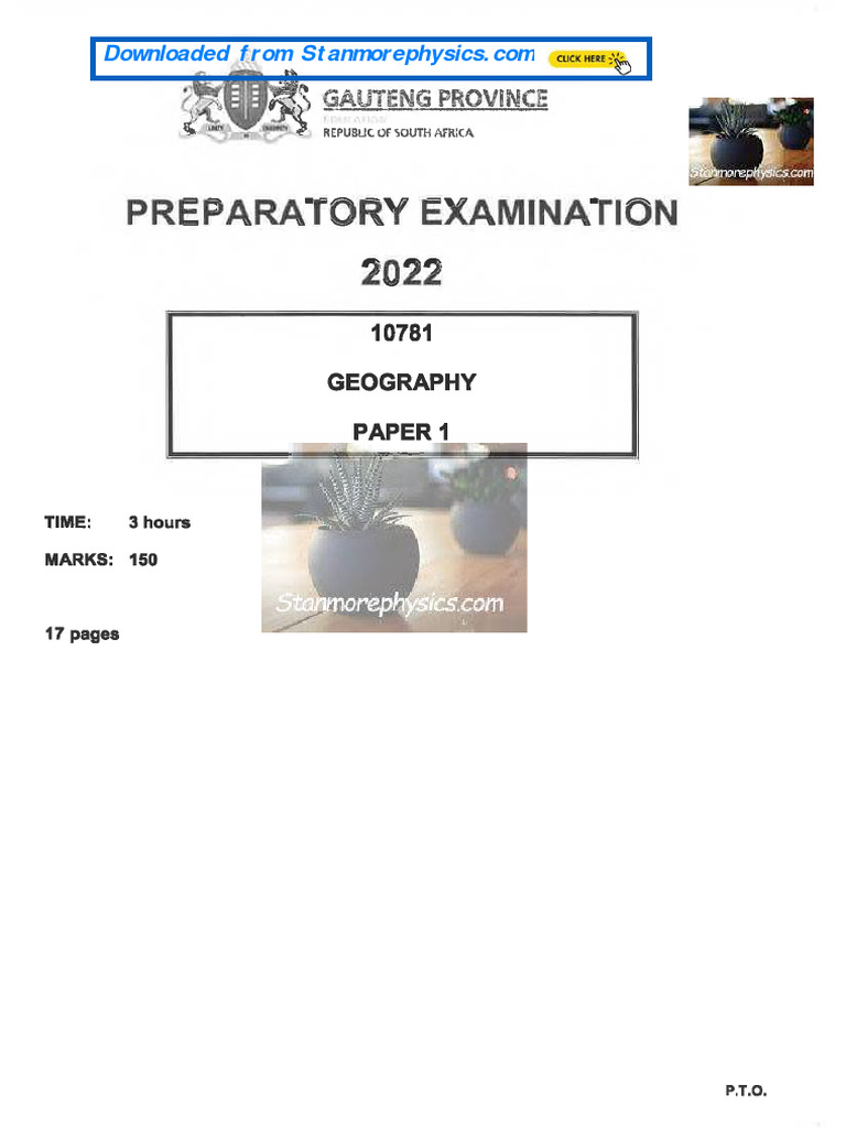 2022 Geography Exam Marking Guidelines | PDF | Erosion | Air Pollution