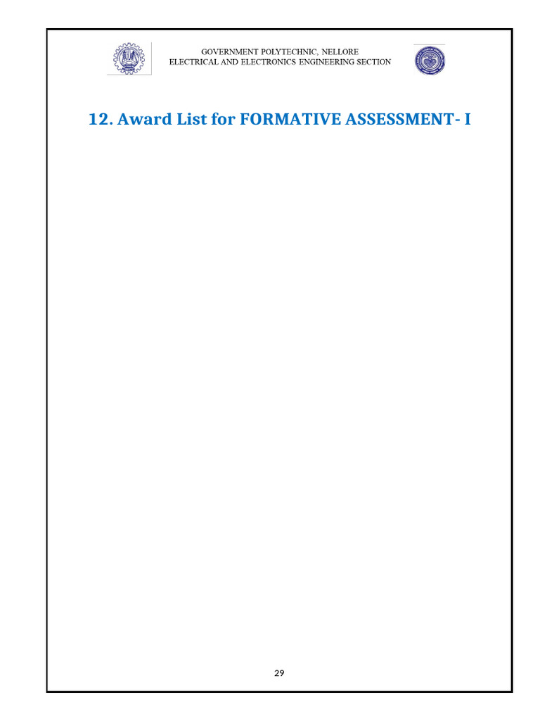 FA1 Marks Entry and Results List | PDF