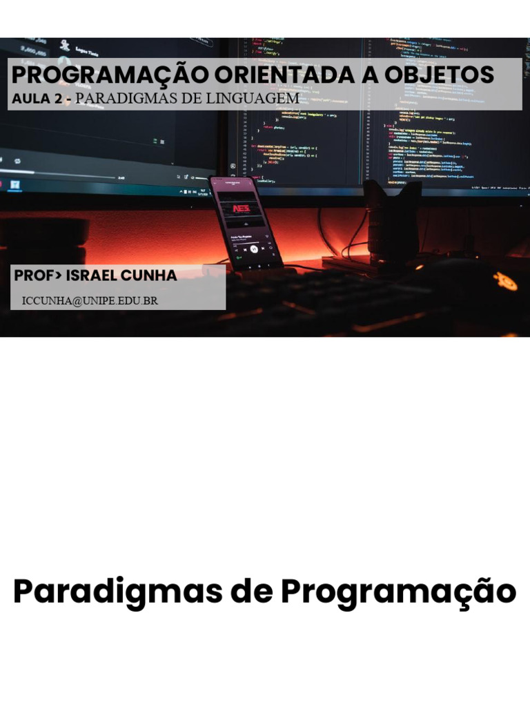 POO - Aula 02 Paradigmas de Linguagem PDF | PDF | Linguagem de ...