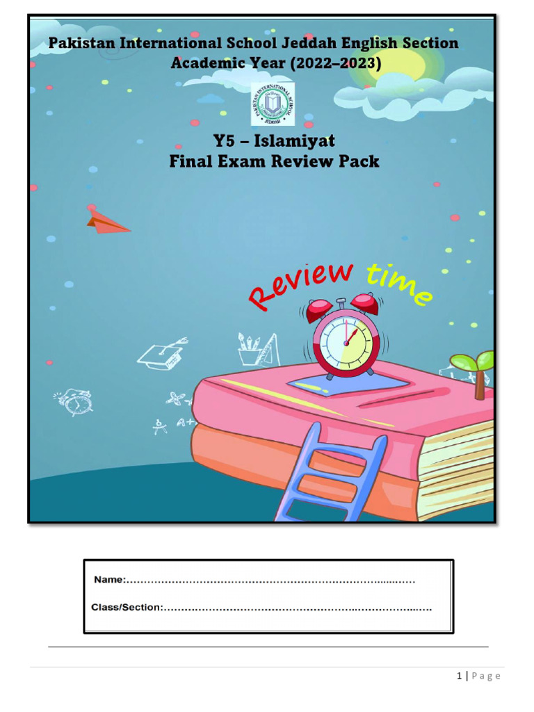 Y5 Final Term Exam Review Anskey 23 | PDF | Muhammad | Umar
