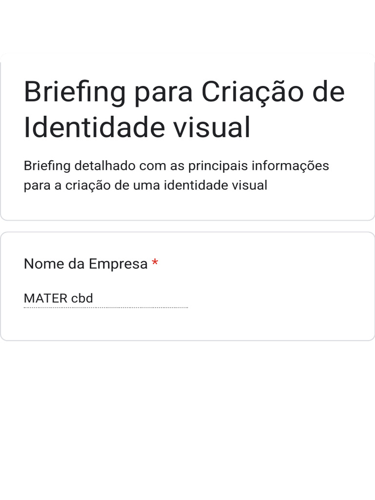 Briefing para Identidade Visual MATER CBD | PDF