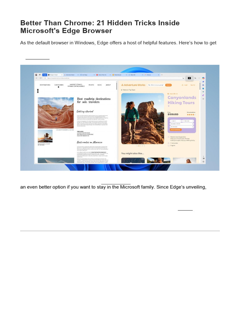 21 Hidden Tricks Inside Microsoft's Edge Browser | PDF | Icon (Computing) | Software