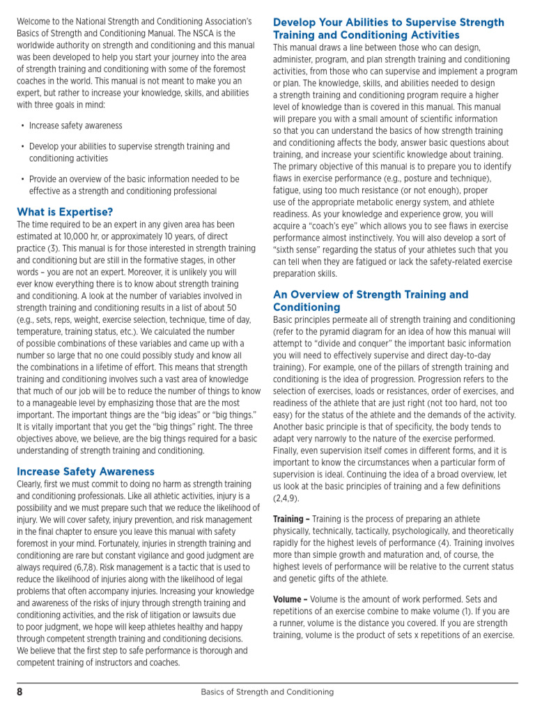 Basics of Strength and Conditioning Manual-9 | PDF | Strength Training ...