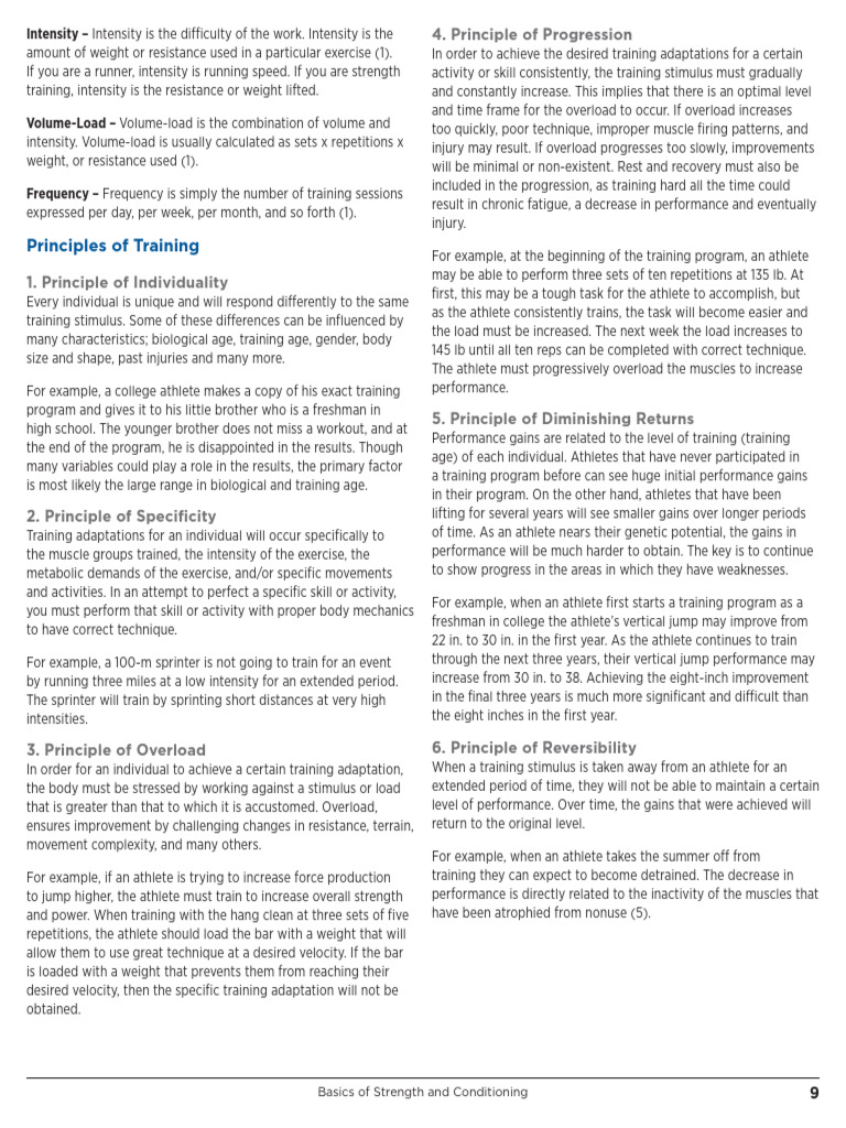 Basics of Strength and Conditioning Manual-10 | PDF | Strength Training