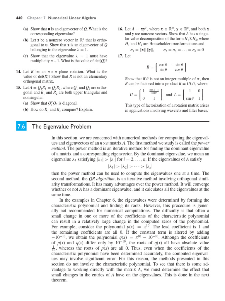 Shifted Power Method for Eigenvalues | PDF | Eigenvalues And Eigenvectors | Matrix (Mathematics)