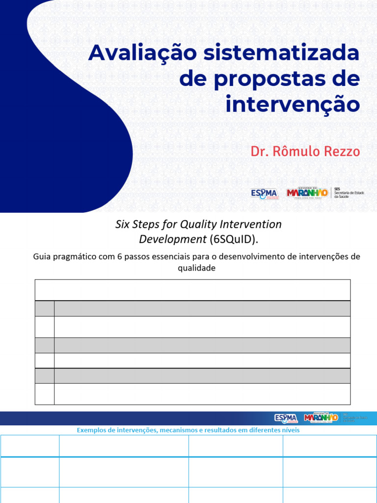 6 Passos para Intervenções em Saúde | PDF