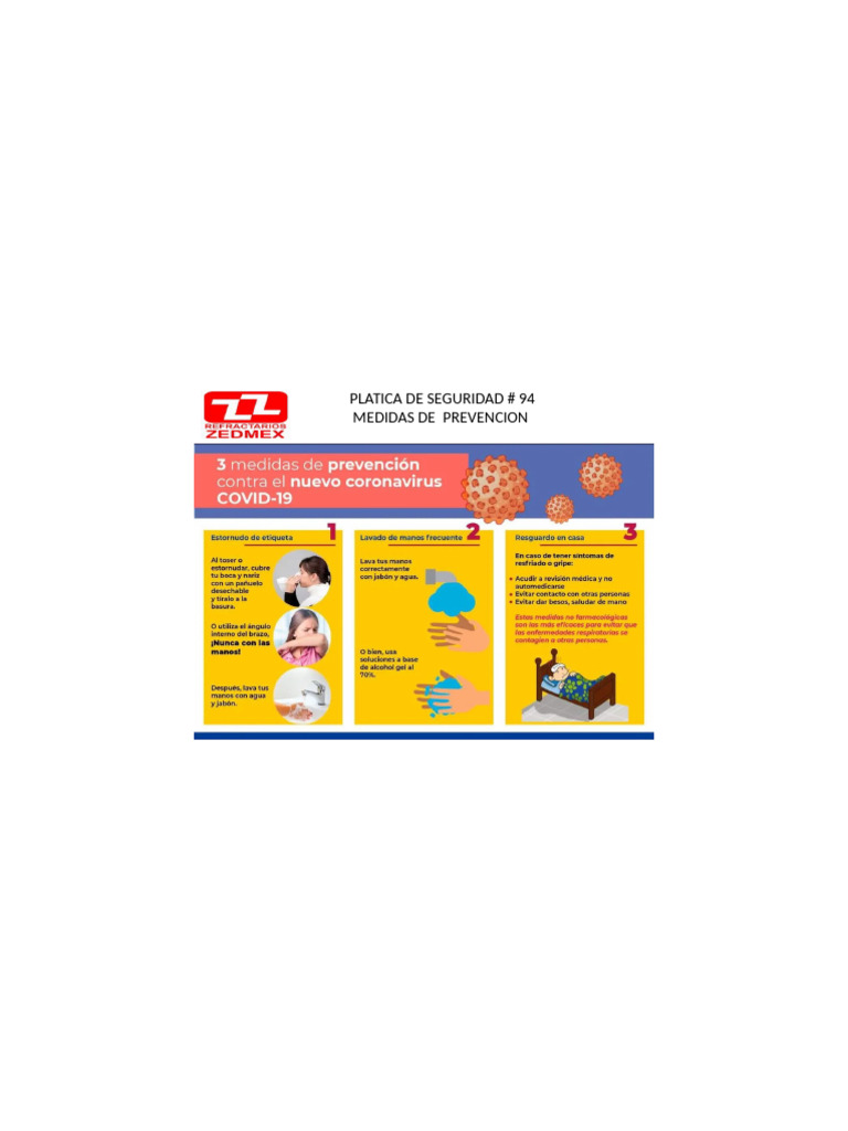 Platica 94 MEDIDAS DE PRECAUCION DEL COVID-19 | PDF
